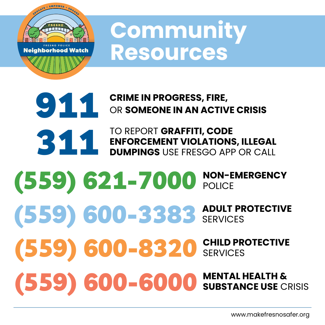 FAQ - Fresno Police & Neighborhood Watch