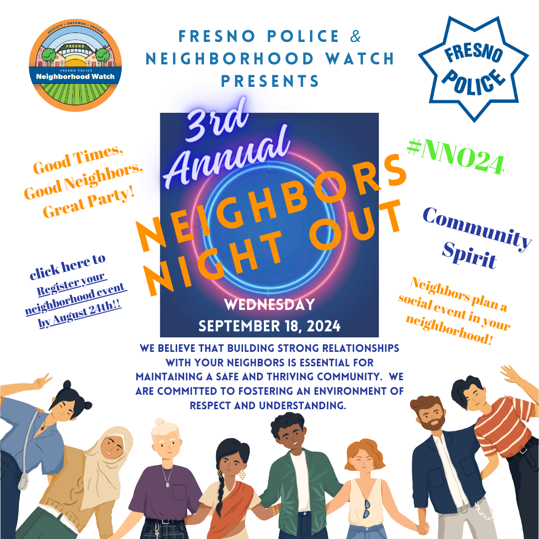 Save the Date: Neighbors Night Out - Fresno Police & Neighborhood Watch